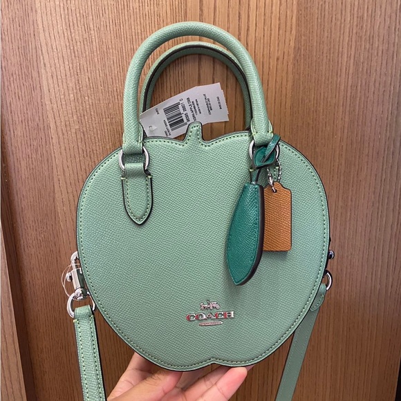 Coach | Bags | Coach Silver Soft Green Apple Crossbody Cr25 | Poshmark
